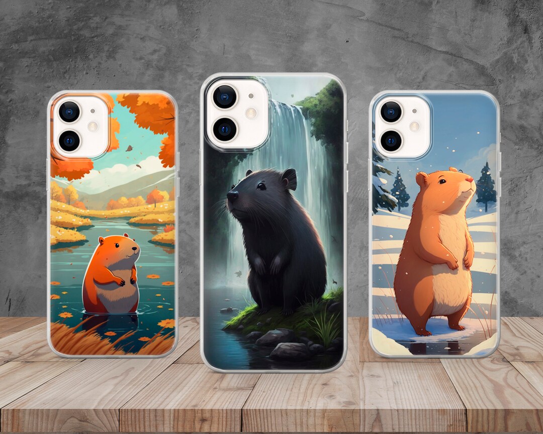 Capybara Cute Phone Case Funny Rodent Cover for iPhone 15, 14, 13, 12 ...