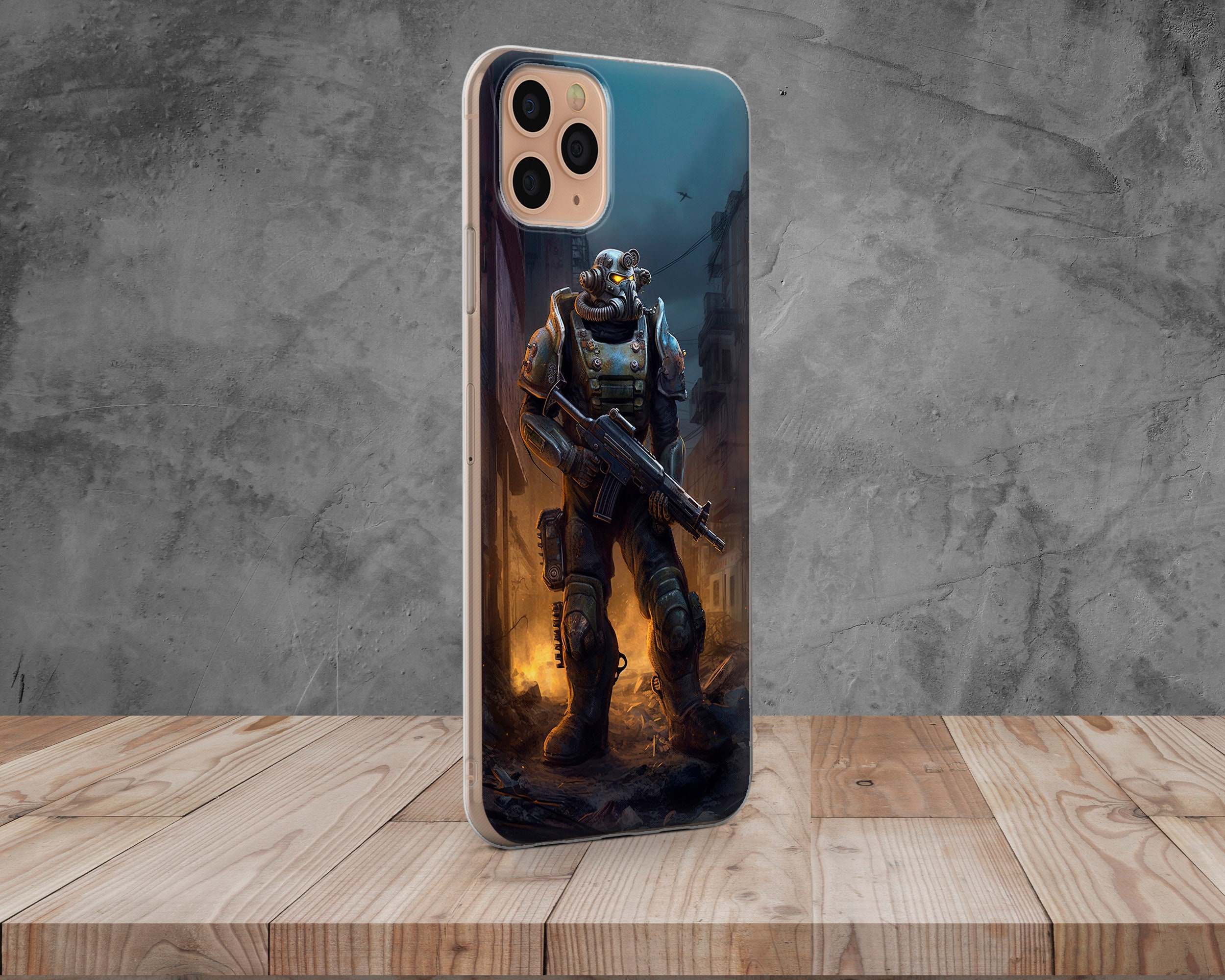 Power Armor Soldier Phone Case Gaming Cover for iPhone 14, 13, 12, 11 ...