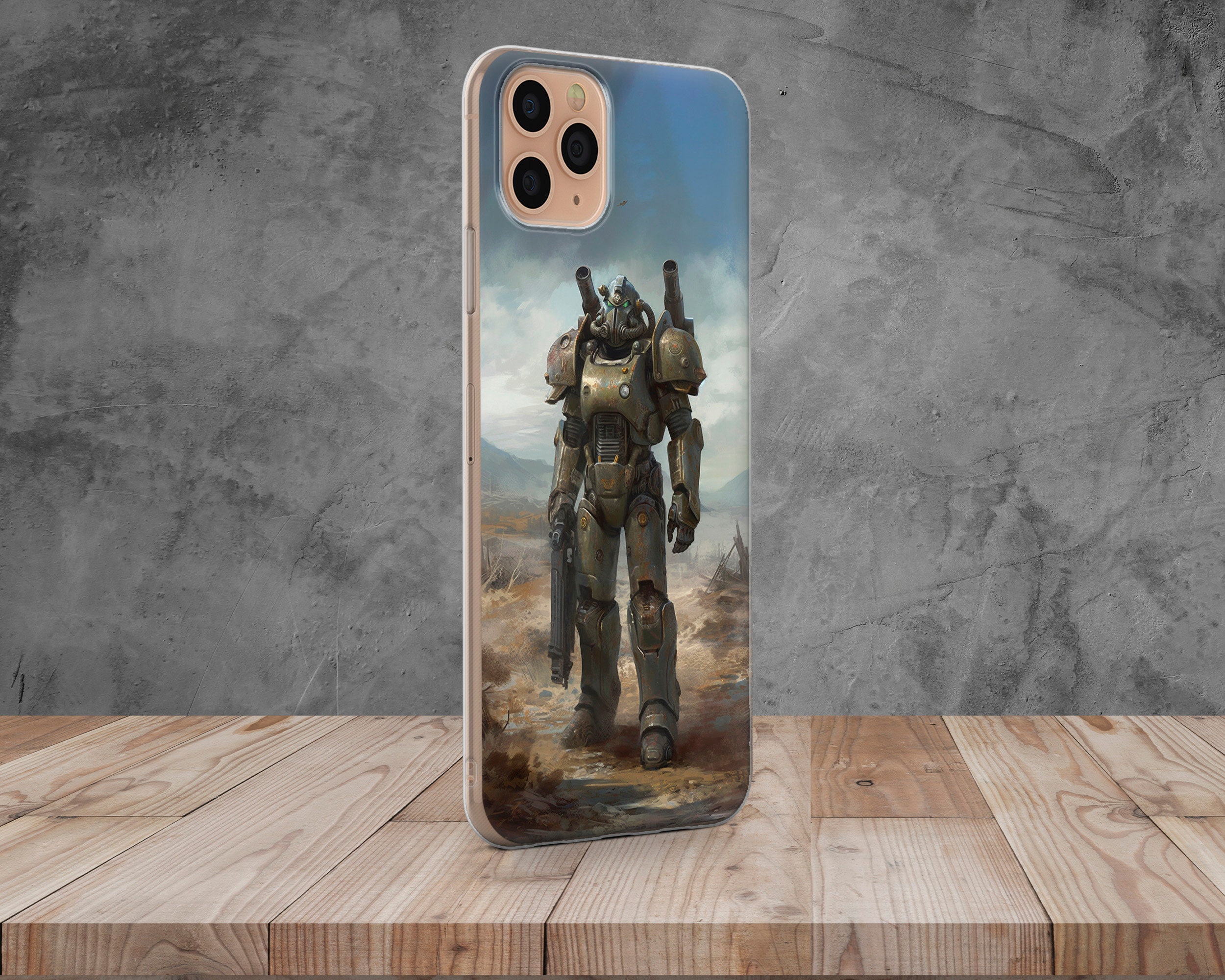 Power Armor Soldier Phone Case Gaming Cover for iPhone 16, 15, 14, 13 ...
