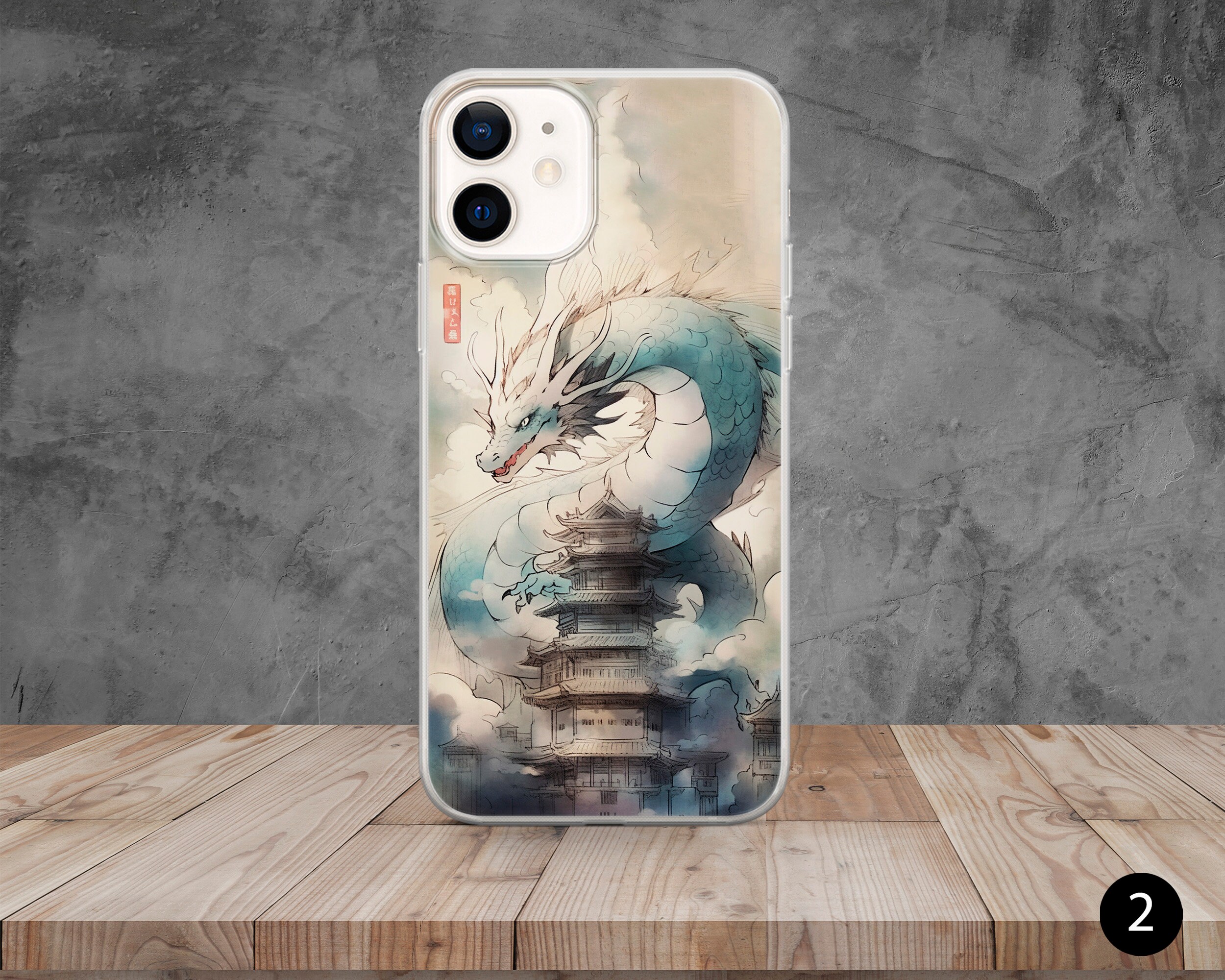 Hokusai Dragon Phone Case Asian Dragon Cover for iPhone 14, 13, 12, 11 ...