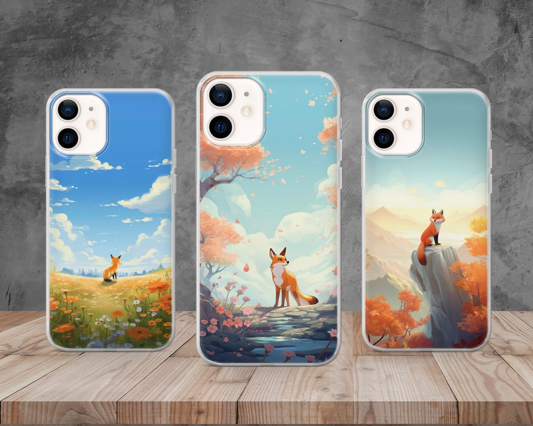 Cute Kawaii Ginger Fox Phone Case Pet Art Cover for iPhone 15, 14, 13 ...
