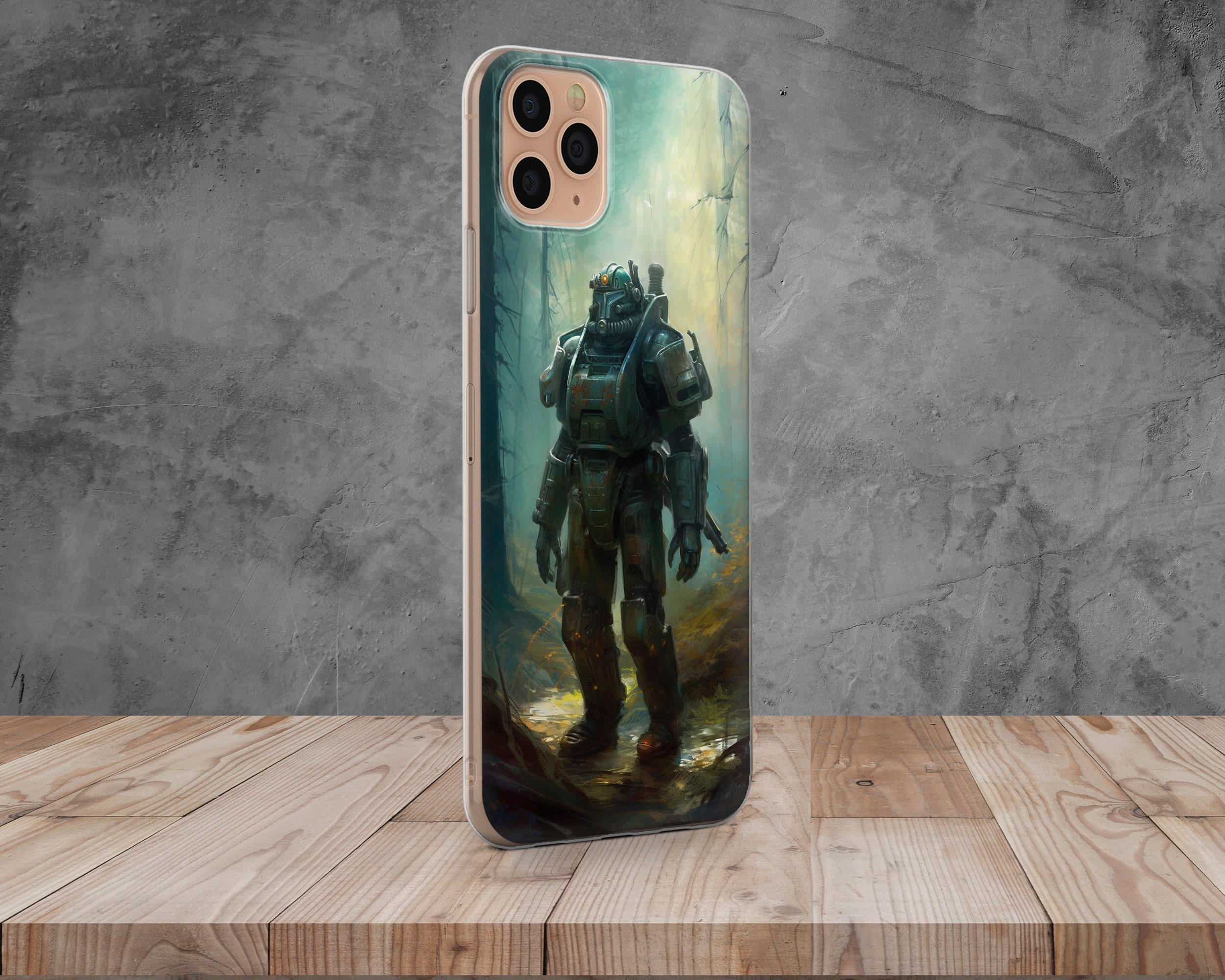 Power Armor Soldier Phone Case Gaming Cover for iPhone 14, 13, 12, 11 ...