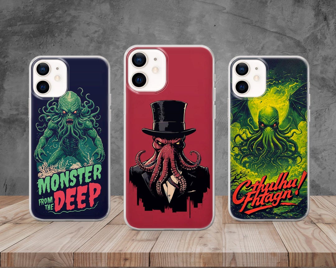Lovecraft Cthulhu Phone Case Octopus Cover for iPhone 16, 15, 14, 13 ...