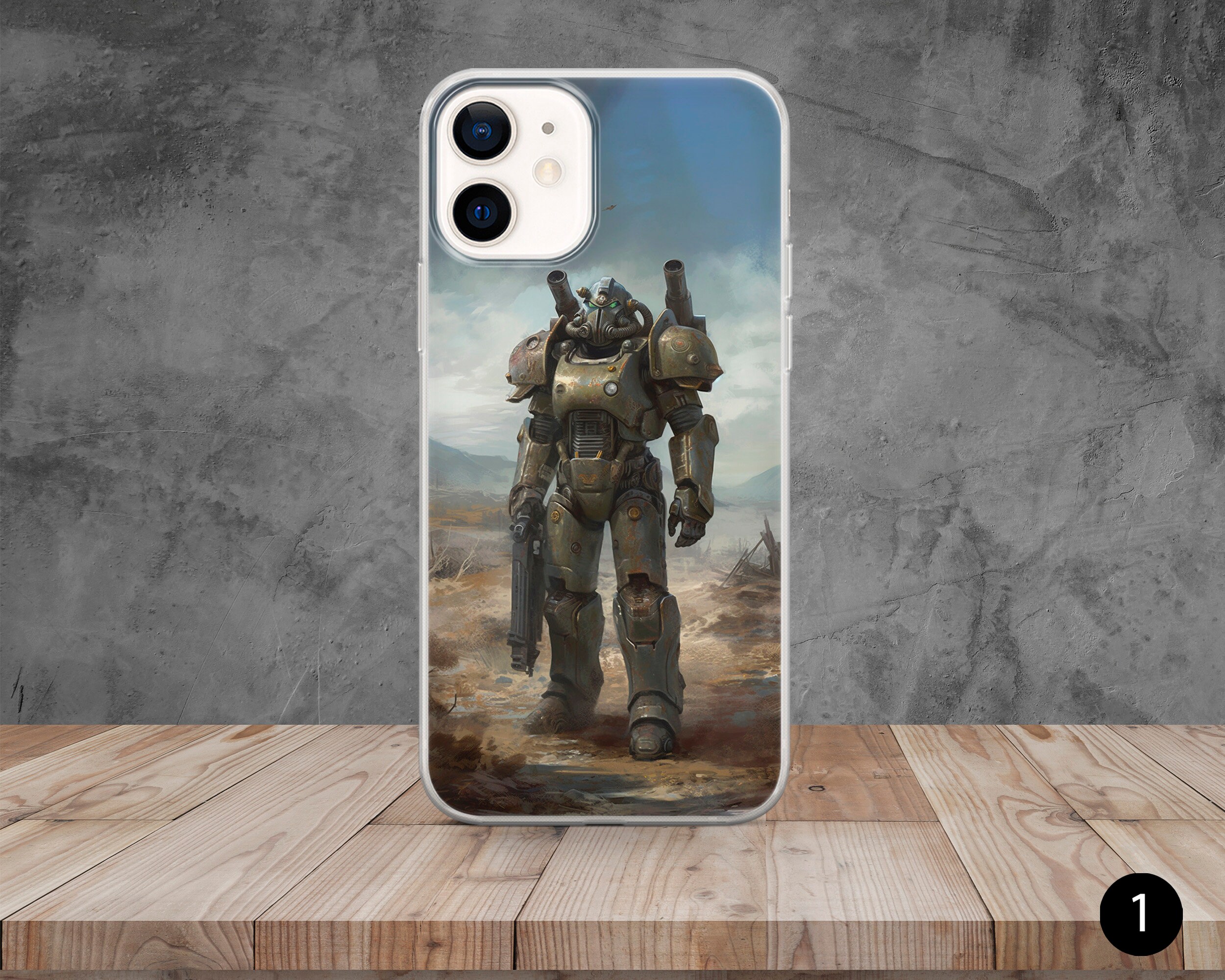 Power Armor Soldier Phone Case Gaming Cover for iPhone 16, 15, 14, 13 ...