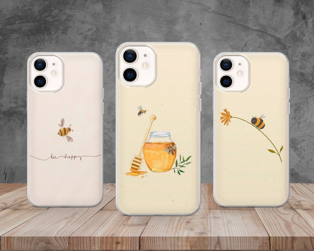 Aesthetic Simple Bee Phone Case Honeybee Cover for iPhone 15, 14, 13 ...