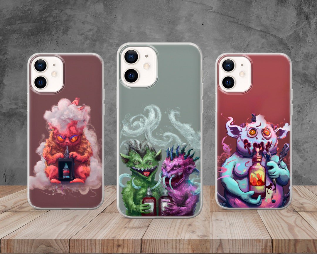 Vaping Monsters Unique Phone Case Vape Cover for iPhone 15, 14, 13, 12 ...