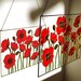 Poppy Flower Decor Gift, Red Poppies Stained Glass Painting Window ...