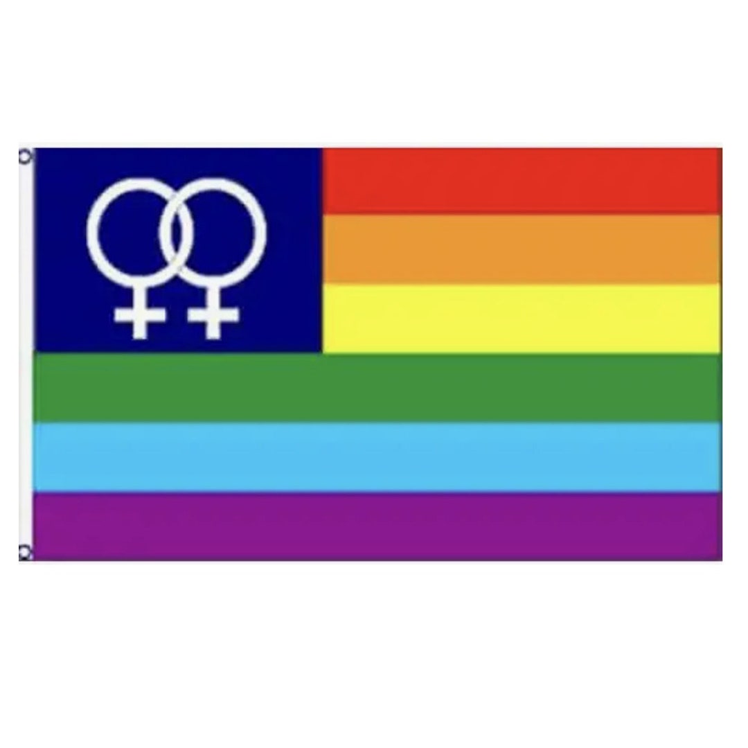 LGBT Pride Female Symbol Flag 3x5 USA American Pride Flag With - Etsy