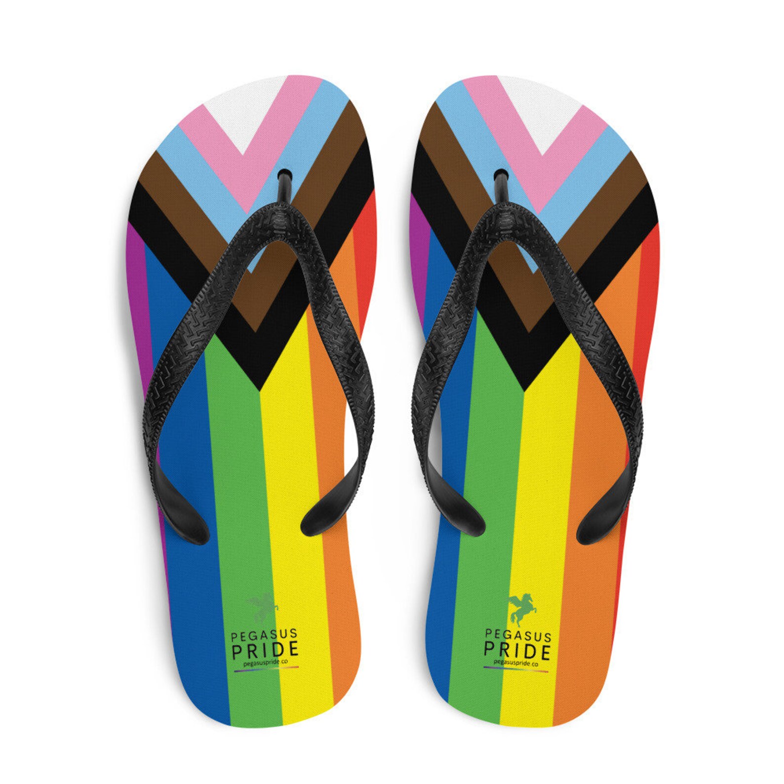 LGBT Progress Pride Flag Daniel Quasar Flip Flops Slippers Sandals ...