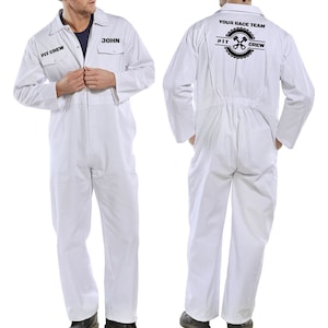 Adults Pit Team Crew Named Personalised Boilersuit Coverall All in One ...