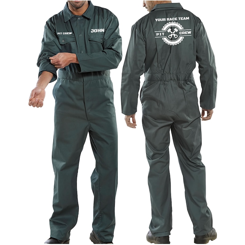 Personalized Pit Crew Boilersuit: Printed Work Coverall - Etsy