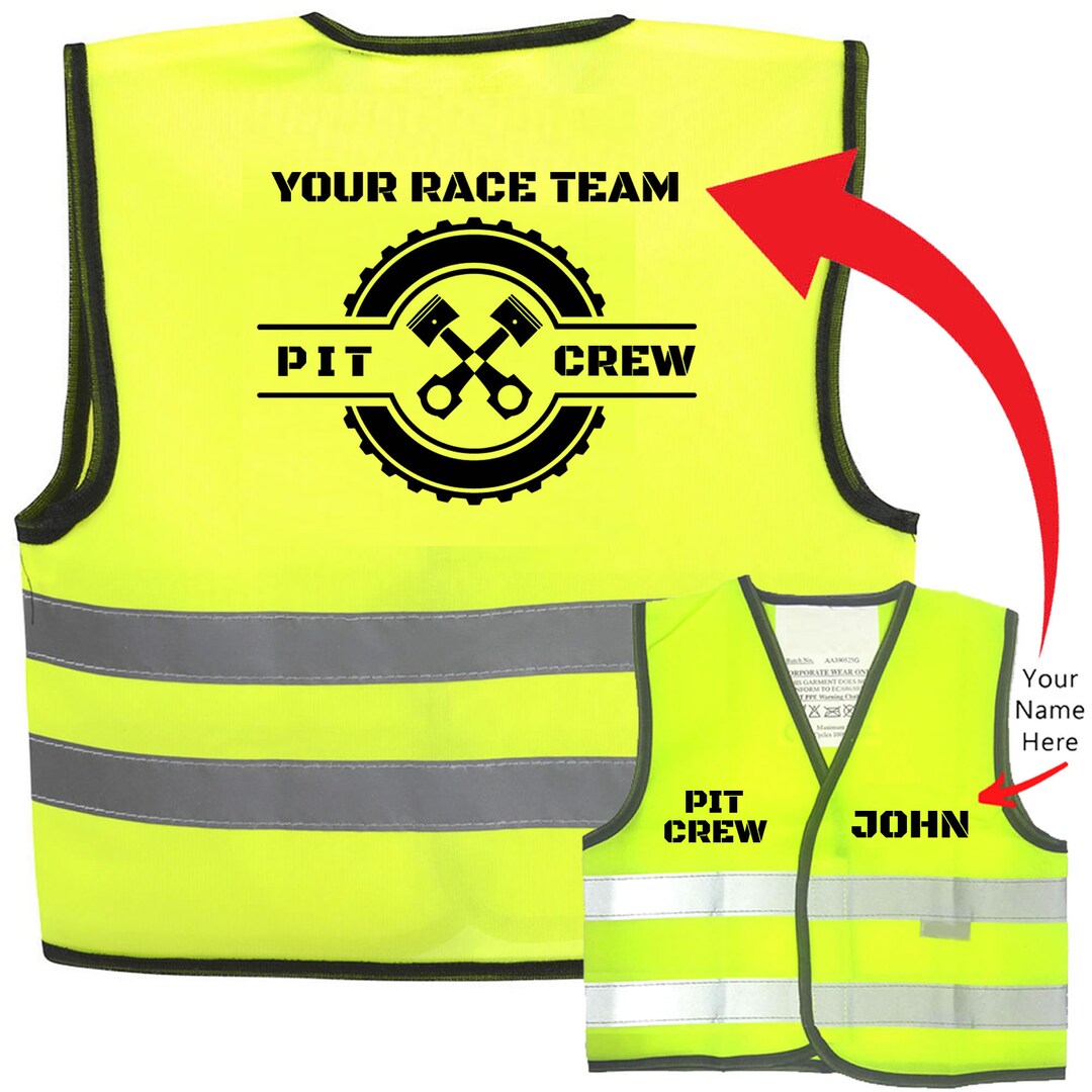 High Visibility Safety Vest for Kids: Pit Crew Baby Children's Hi Viz ...