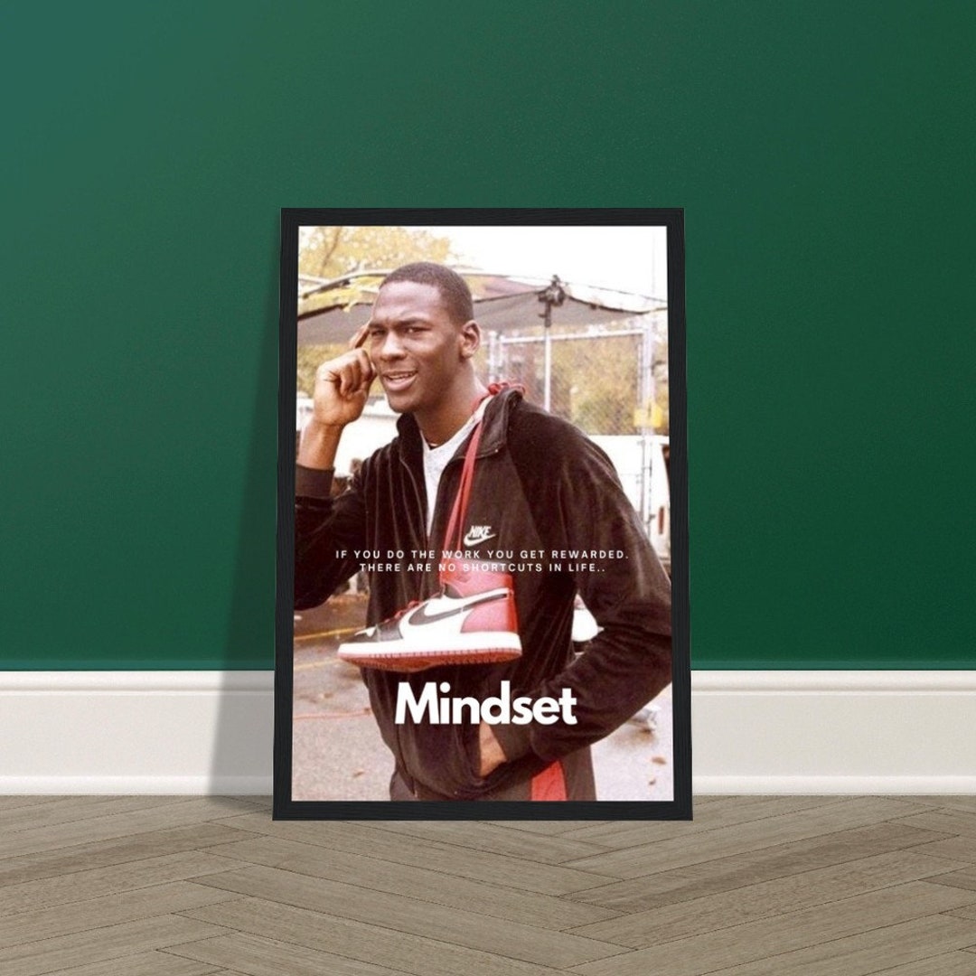 Michael Jordan Mindset Motivational Quote Premium Matte Paper Wooden ...