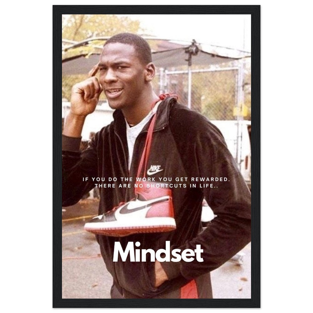 Michael Jordan Mindset Motivational Quote Premium Matte Paper Wooden ...