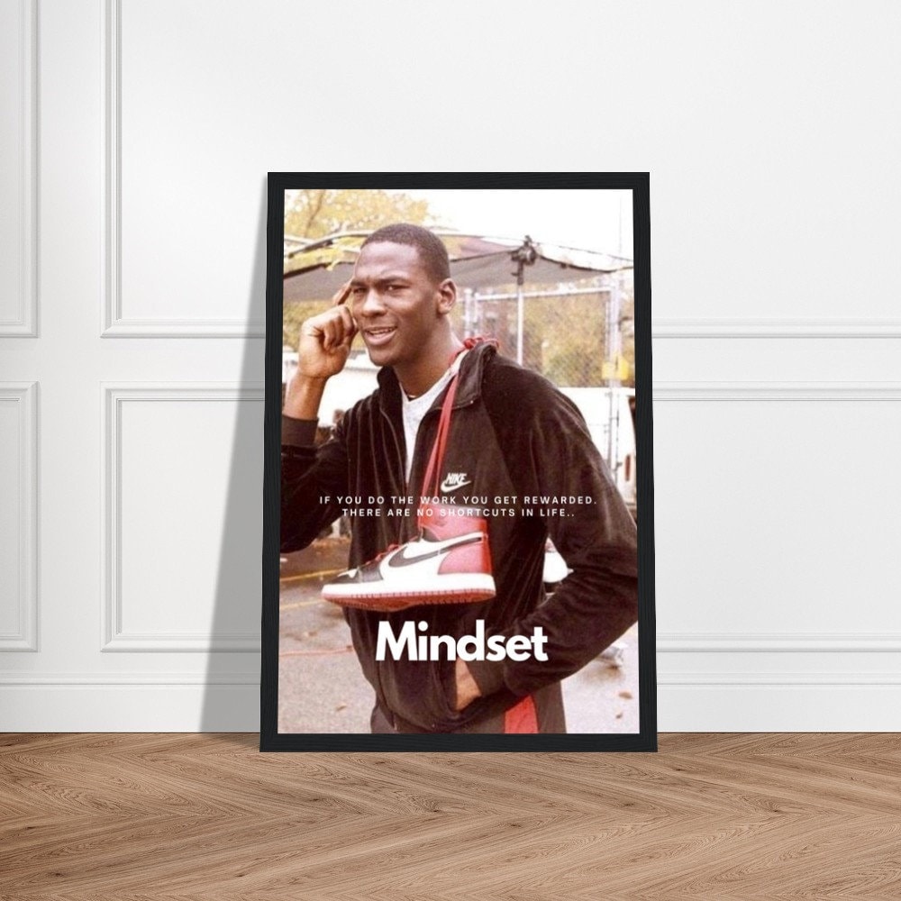 Michael Jordan Mindset Motivational Quote Premium Matte Paper Wooden ...