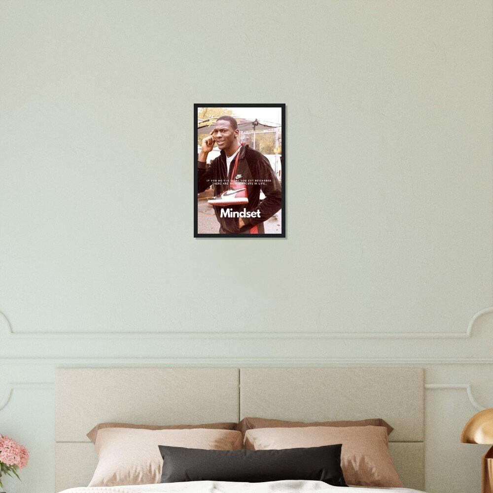 Michael Jordan Mindset Motivational Quote Premium Matte Paper Wooden ...