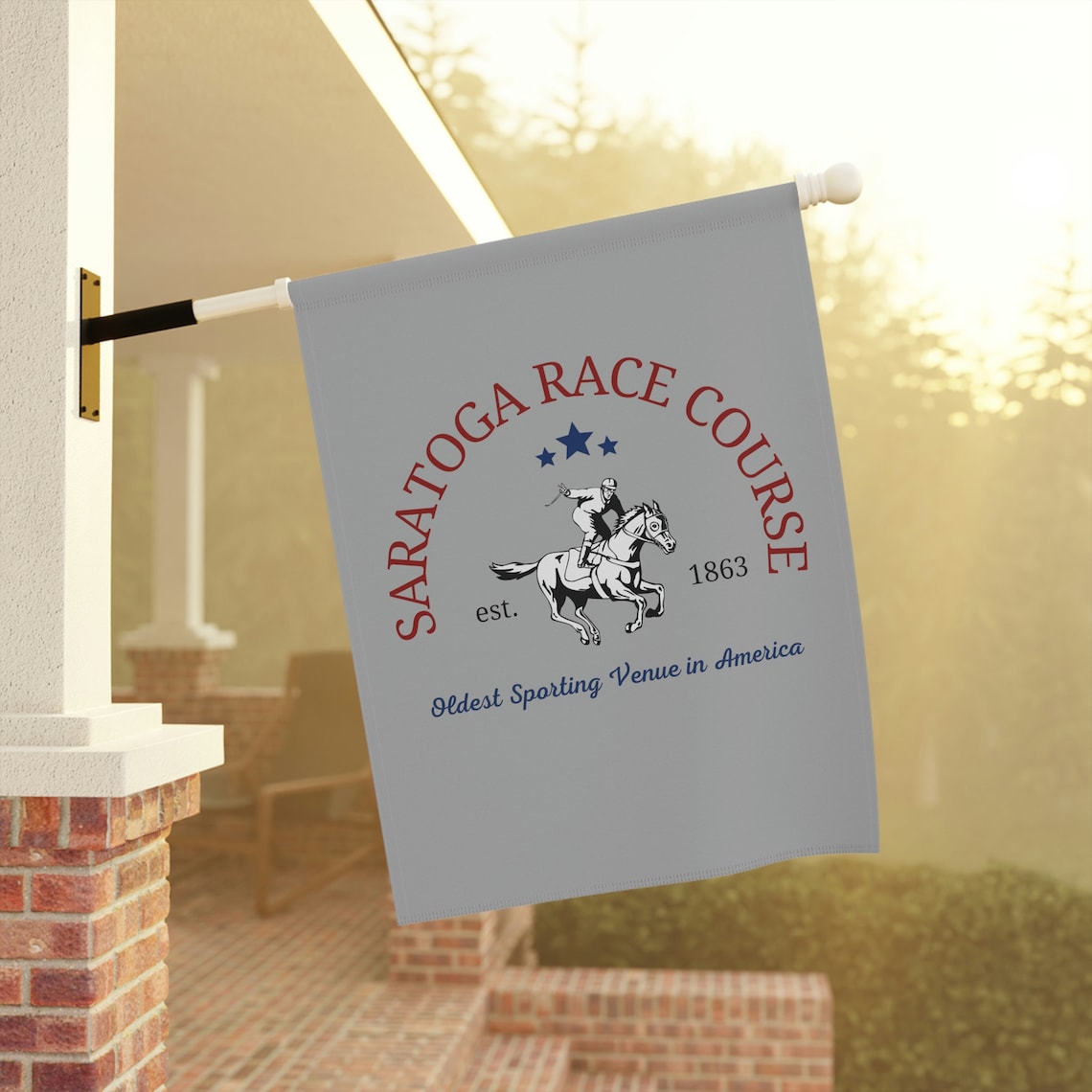 Saratoga Race Course Garden Banner, Home Decor Saratoga Living ...