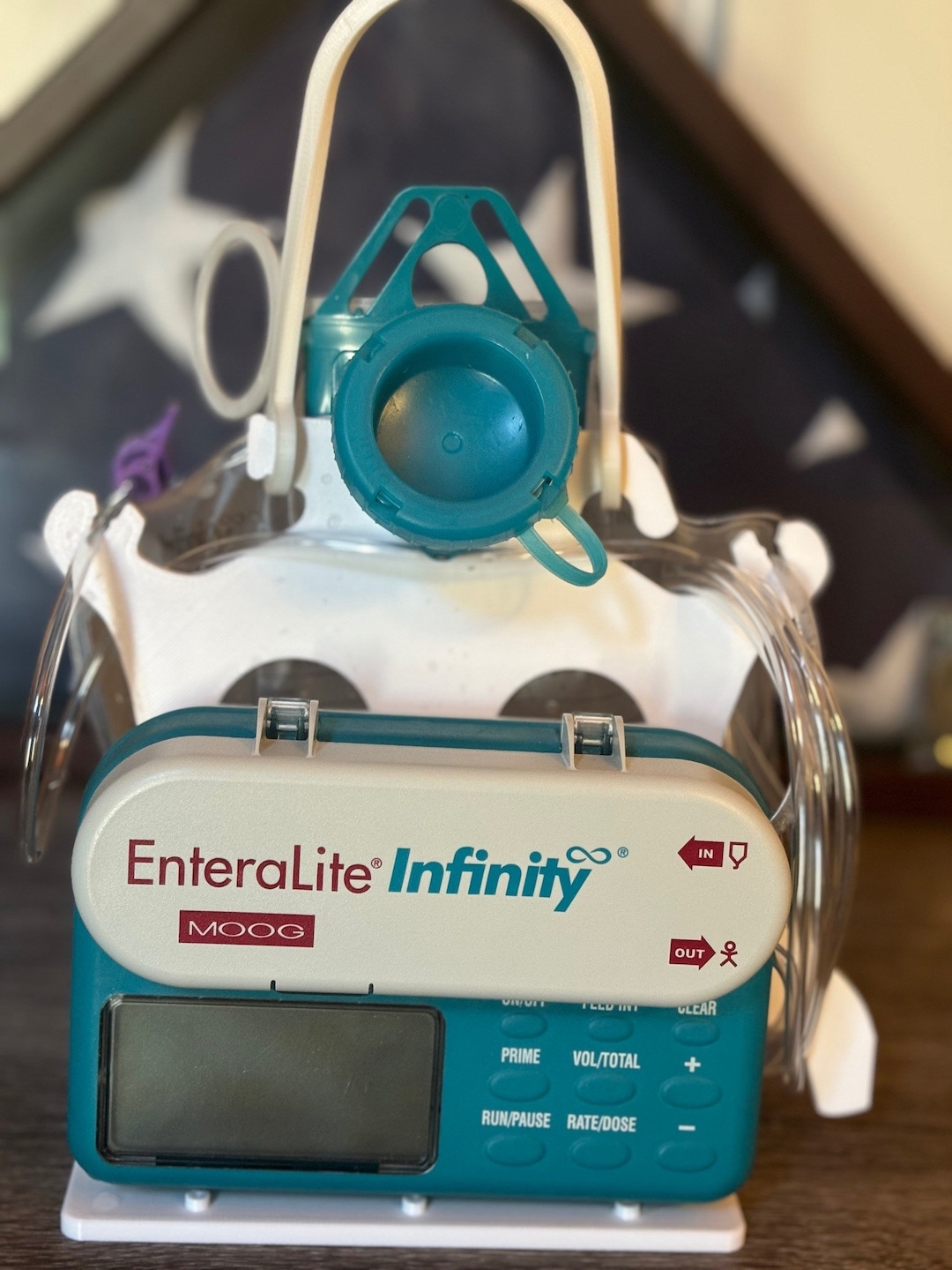 Hero Tubie™! Portable G-tube Feeding Pump Hanger/base. Works W/ Infinity Pump 500ml Bag Only ...