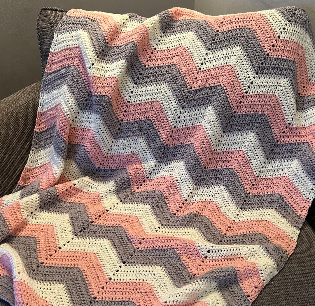 Chevron Crochet Blanket Pattern, PDF Instant Download, Easy Beginner ...