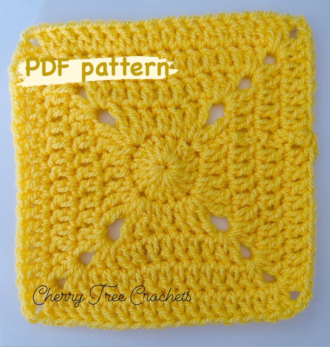 Solid Granny Square Easy Beginner Friendly Pattern With - Etsy