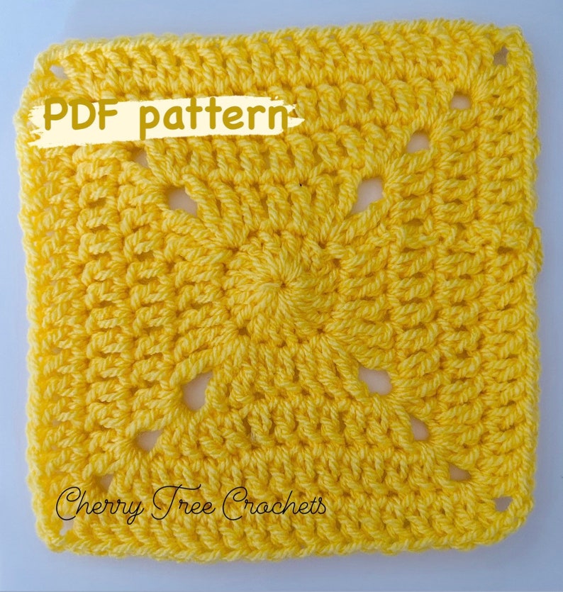 Solid Granny Square Easy Beginner Friendly Pattern With - Etsy