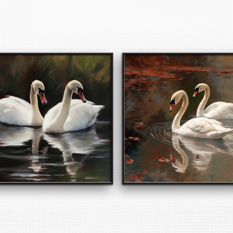 Two Swans - Etsy