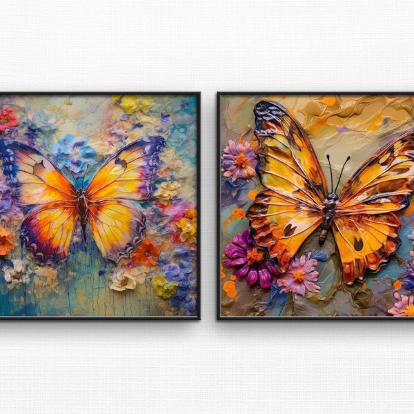 Large Butterfly Paintings - Etsy