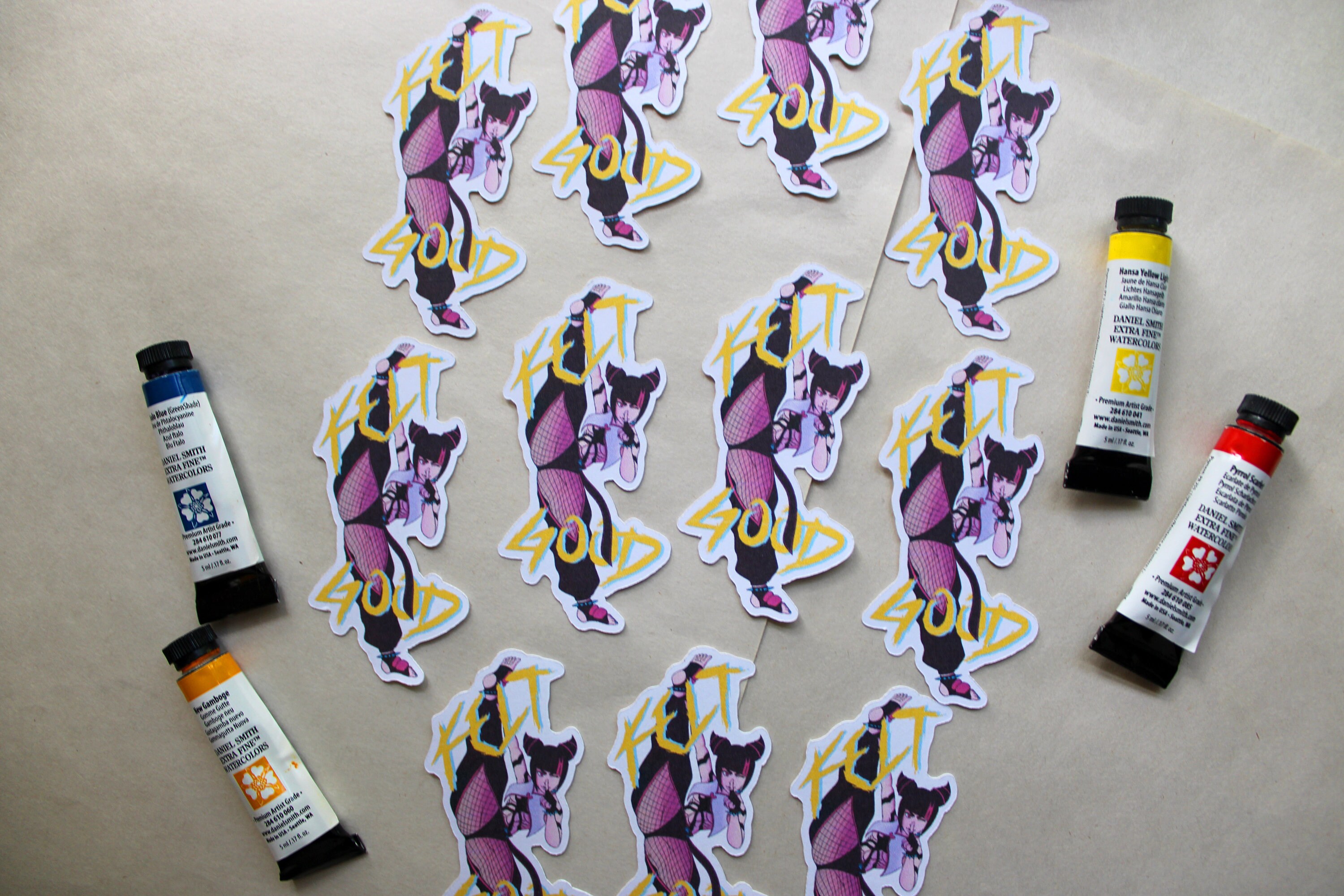 4xpack Juri that Felt Good Custom Hand Drawn Sticker - Etsy