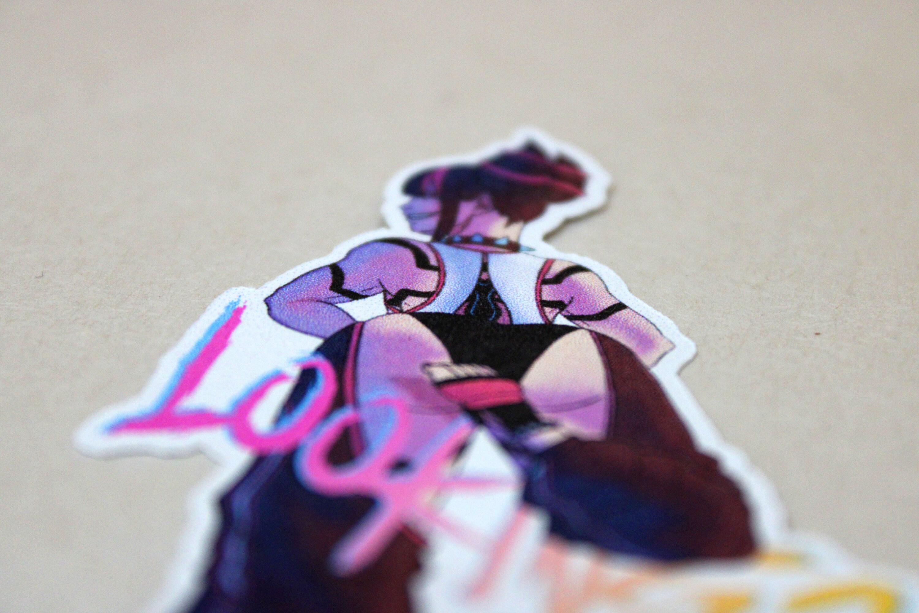 4xpack Juri looking at Something Custom Hand Drawn Sticker - Etsy
