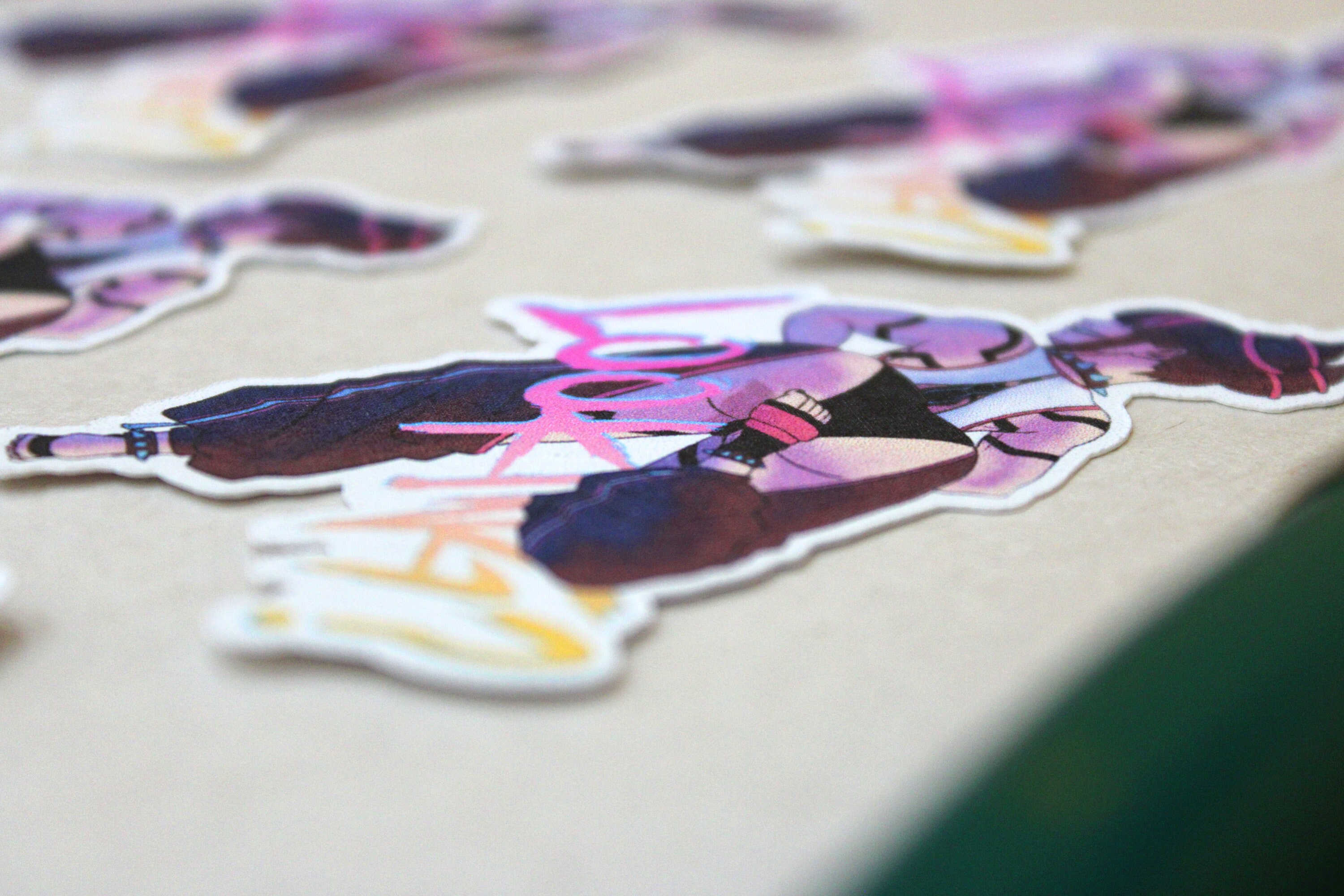 4xpack Juri looking at Something Custom Hand Drawn Sticker - Etsy