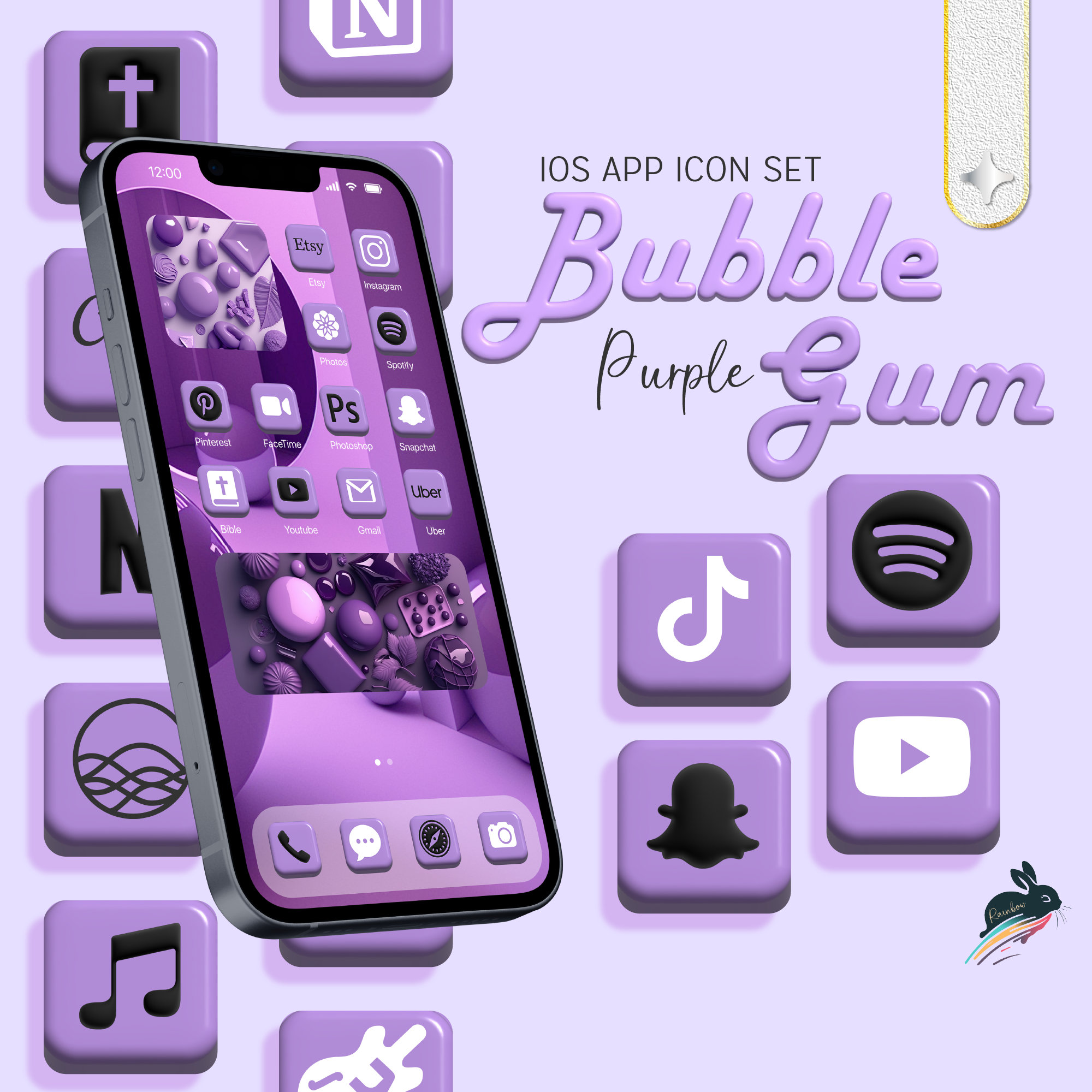 Bubble Gum Purple (silver) Ios Icon Set, 400 + Icons, 103 Icons in 2 ...