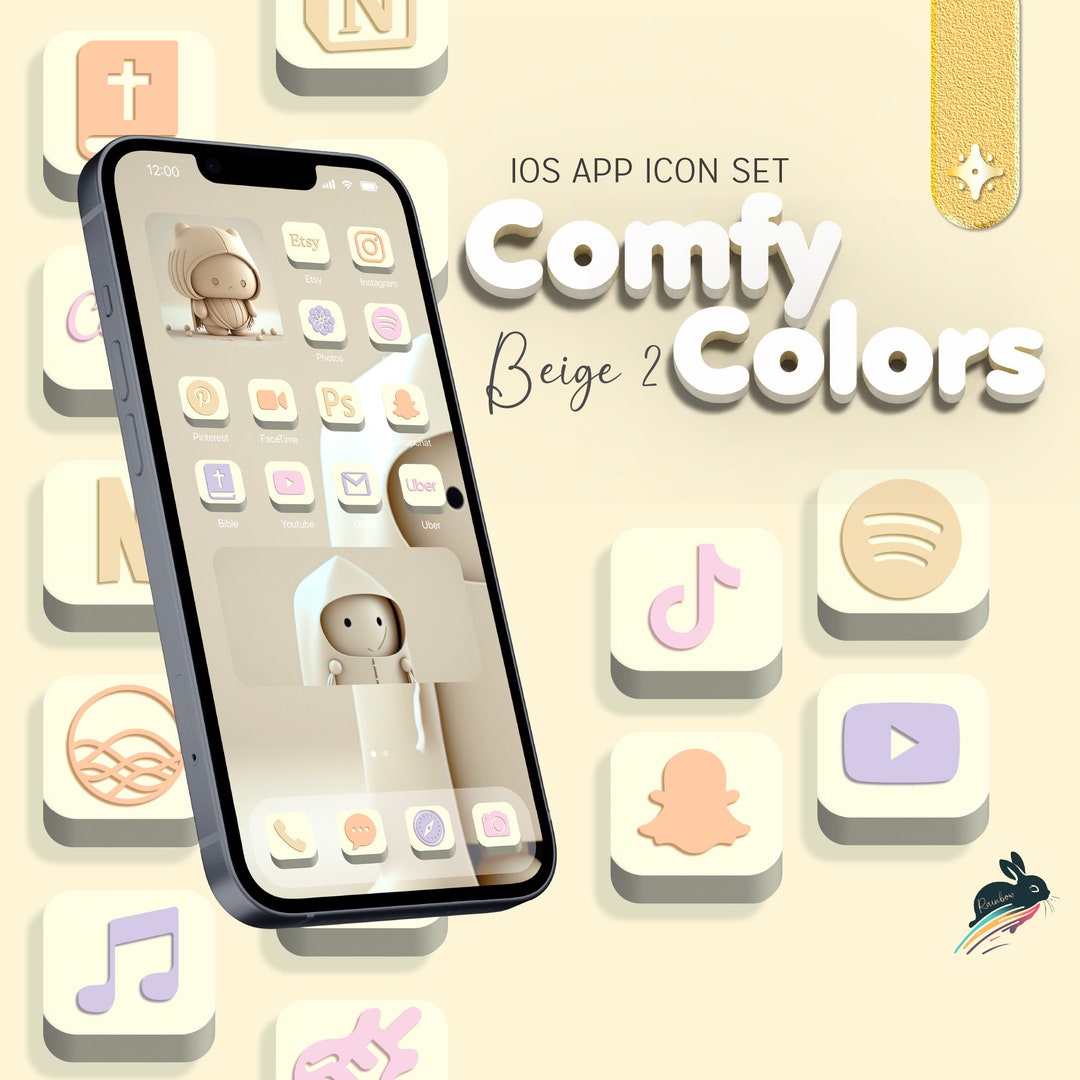 Comfy Colors Beige 2 (gold) 3D Ios Icon Set, 600 + Icons, 154 Icons in ...