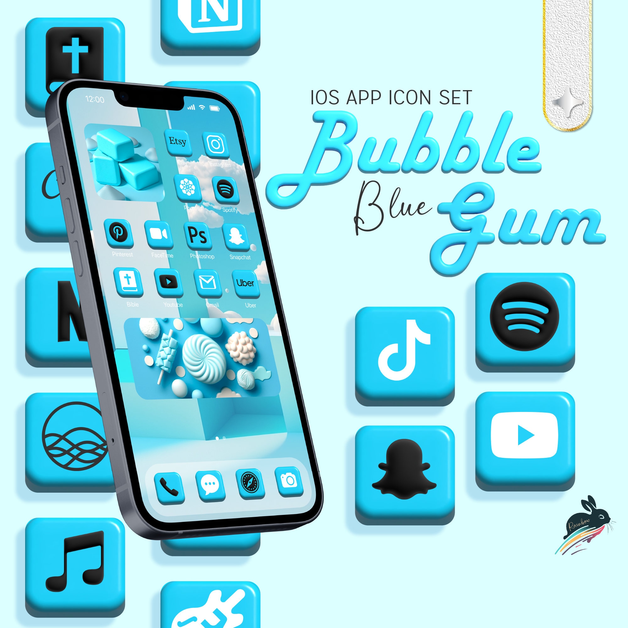 Bubble Gum Blue (silver) Ios Icon Set, 400 + Icons, 103 Icons in 2 ...