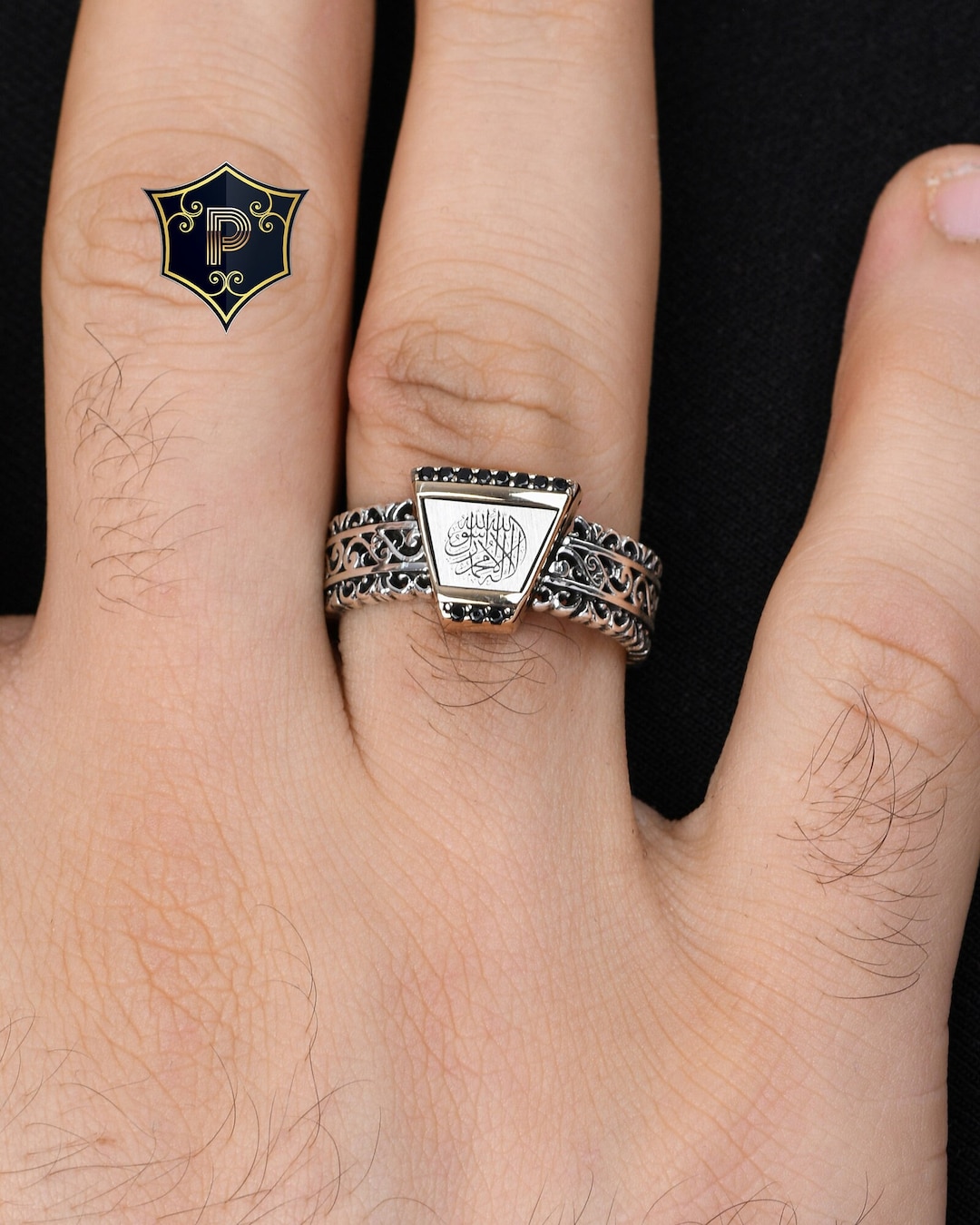 Seal of Prophet Muhammad, Islamic Ring, Islamic Engraved Silver Ring ...