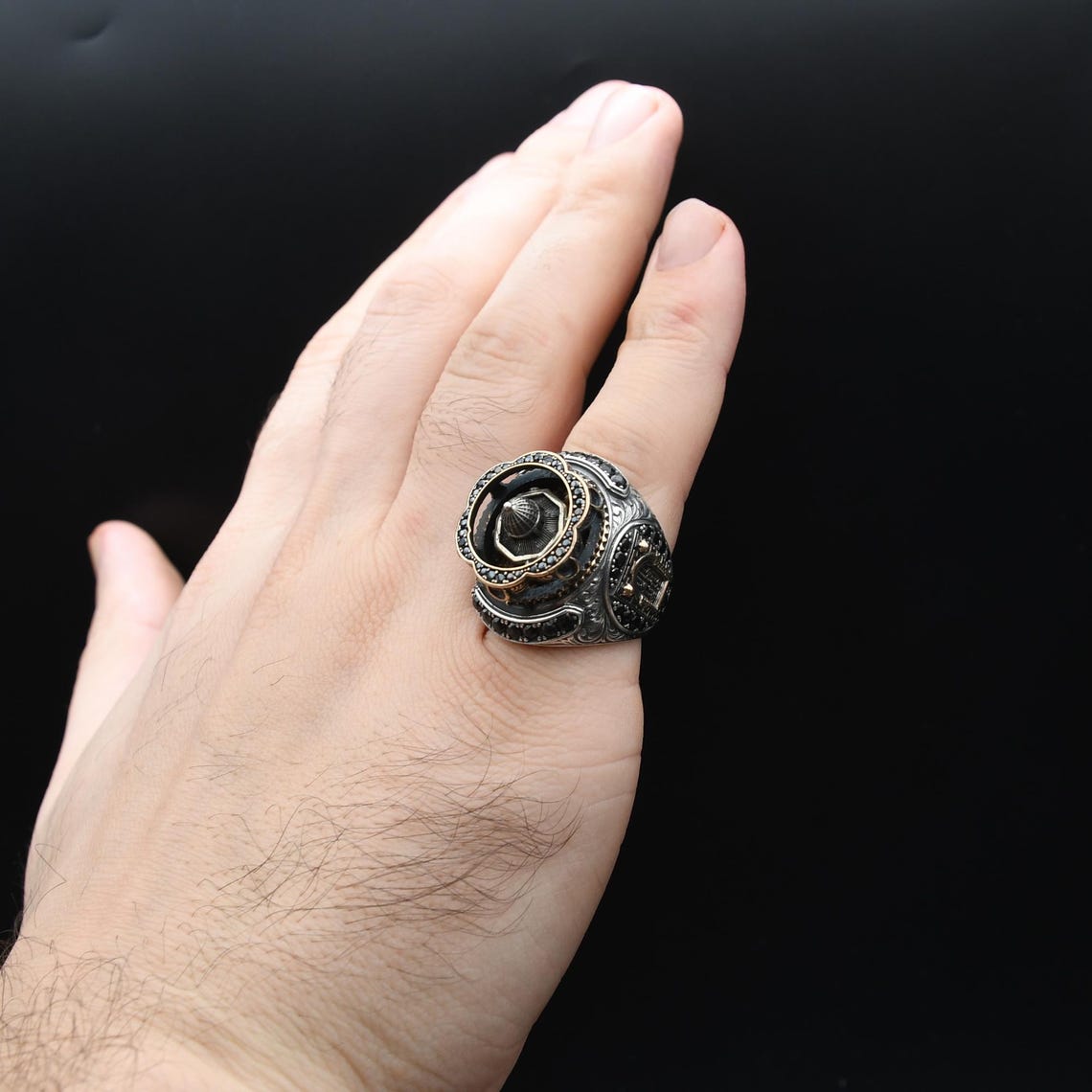İslamic Mosque Silver Ring, 925 Sterling Silver, Ottoman Ring, Handmade ...