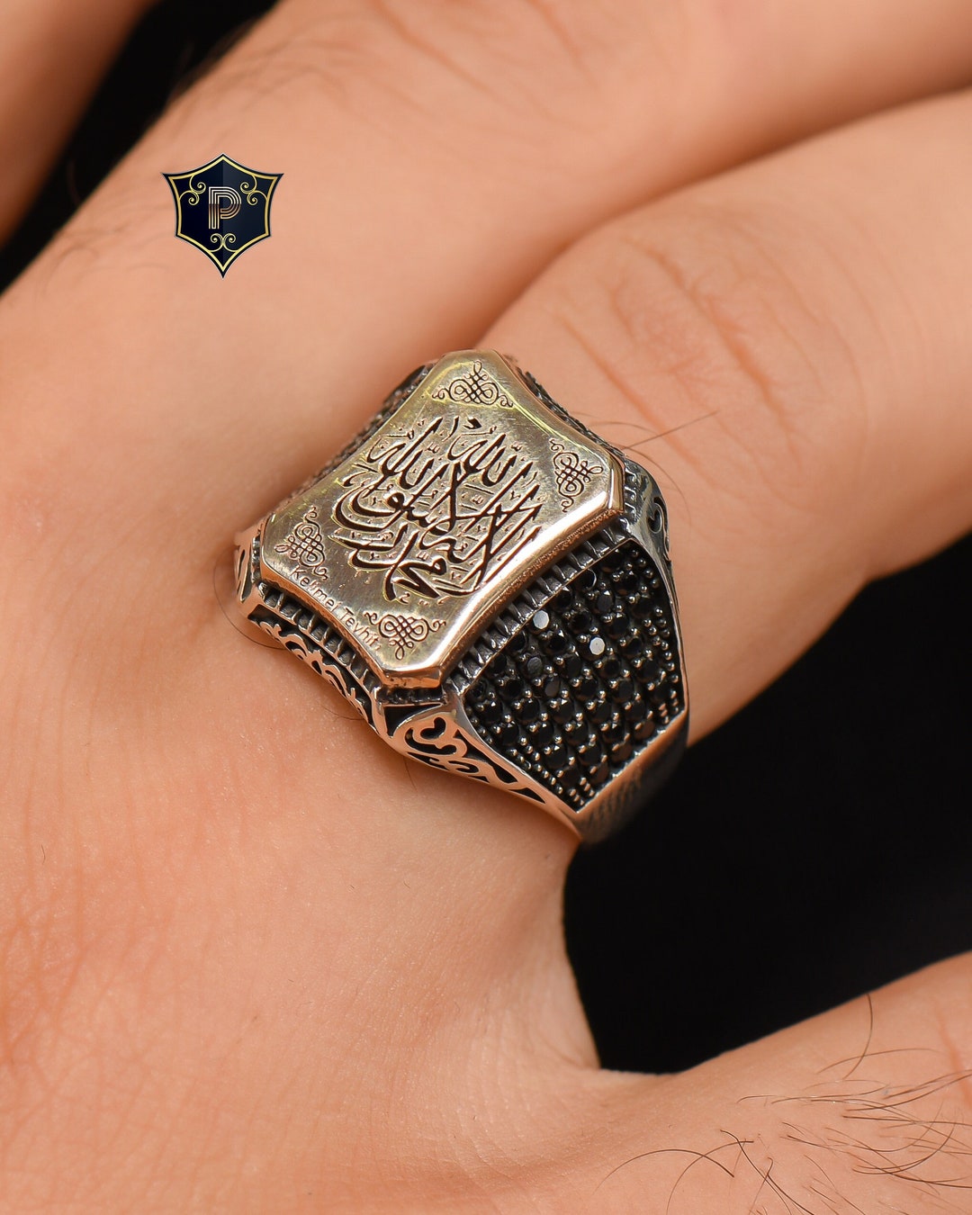 Islamic Ring, 925 Sterling Silver, Men's Handmade Silver Ring, İslamic ...