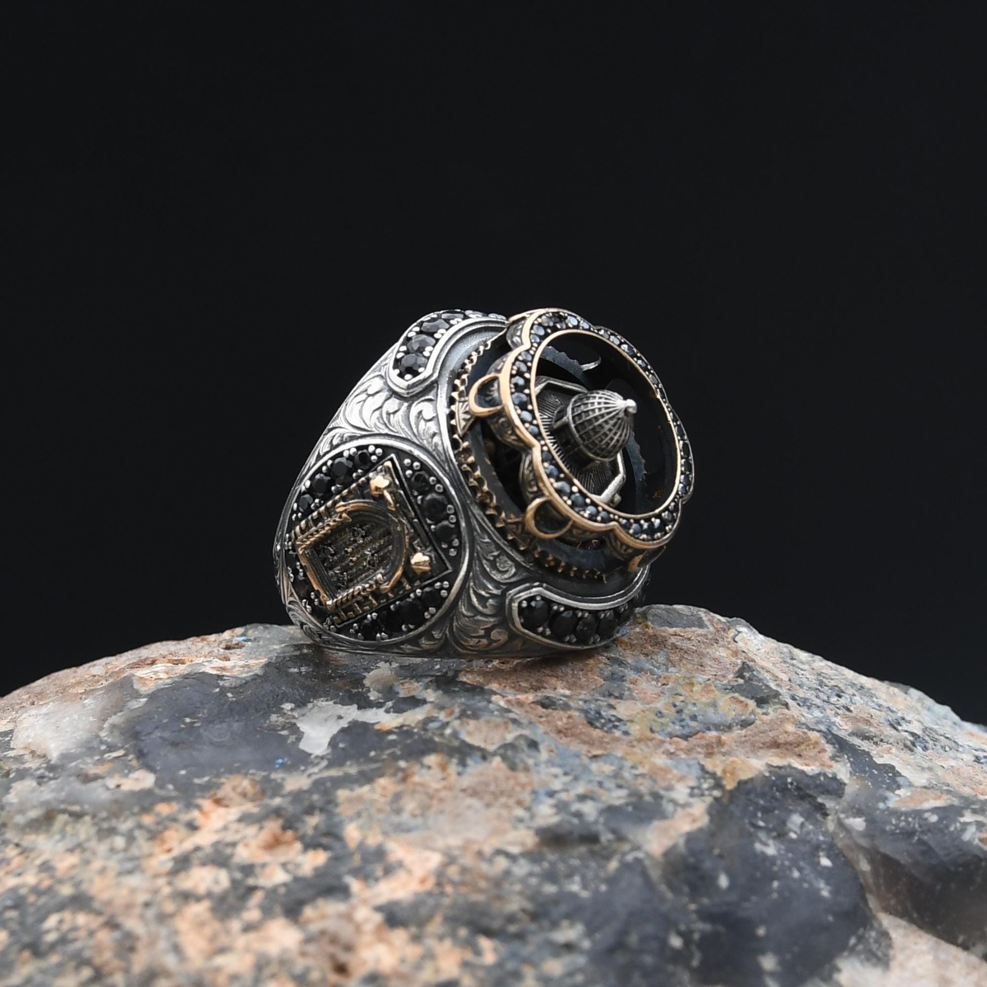İslamic Mosque Silver Ring, 925 Sterling Silver, Ottoman Ring, Handmade ...