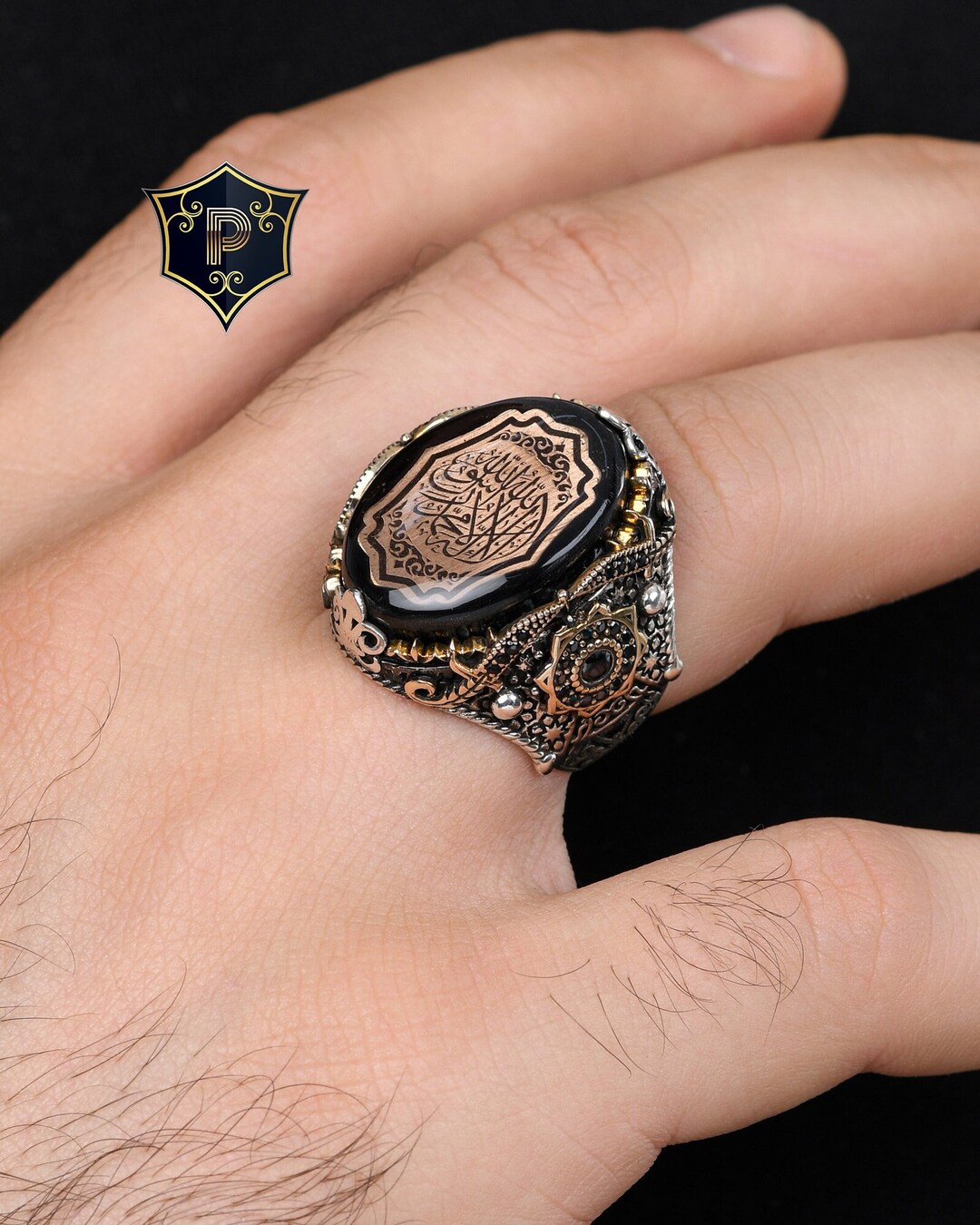 Rings for Muslim, Islamic Ring, Seal of Prophet Muhammad, 925 Sterling ...