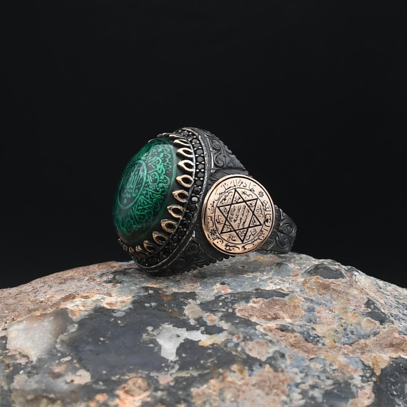 Holy Quran Ring, Seal of King Soloman Ring, Star of David Ring, 925 ...