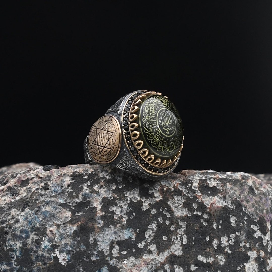 Holy Quran Ring, Seal of King Soloman Ring, Star of David Ring, 925 ...