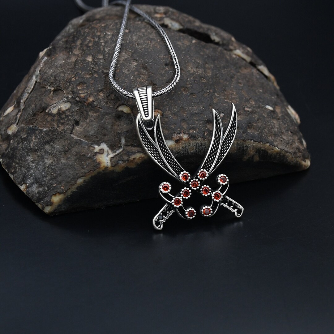 Ali Zulfiqar Sword Necklace, Zulfiqar Necklace, 925 Sterling Silver ...