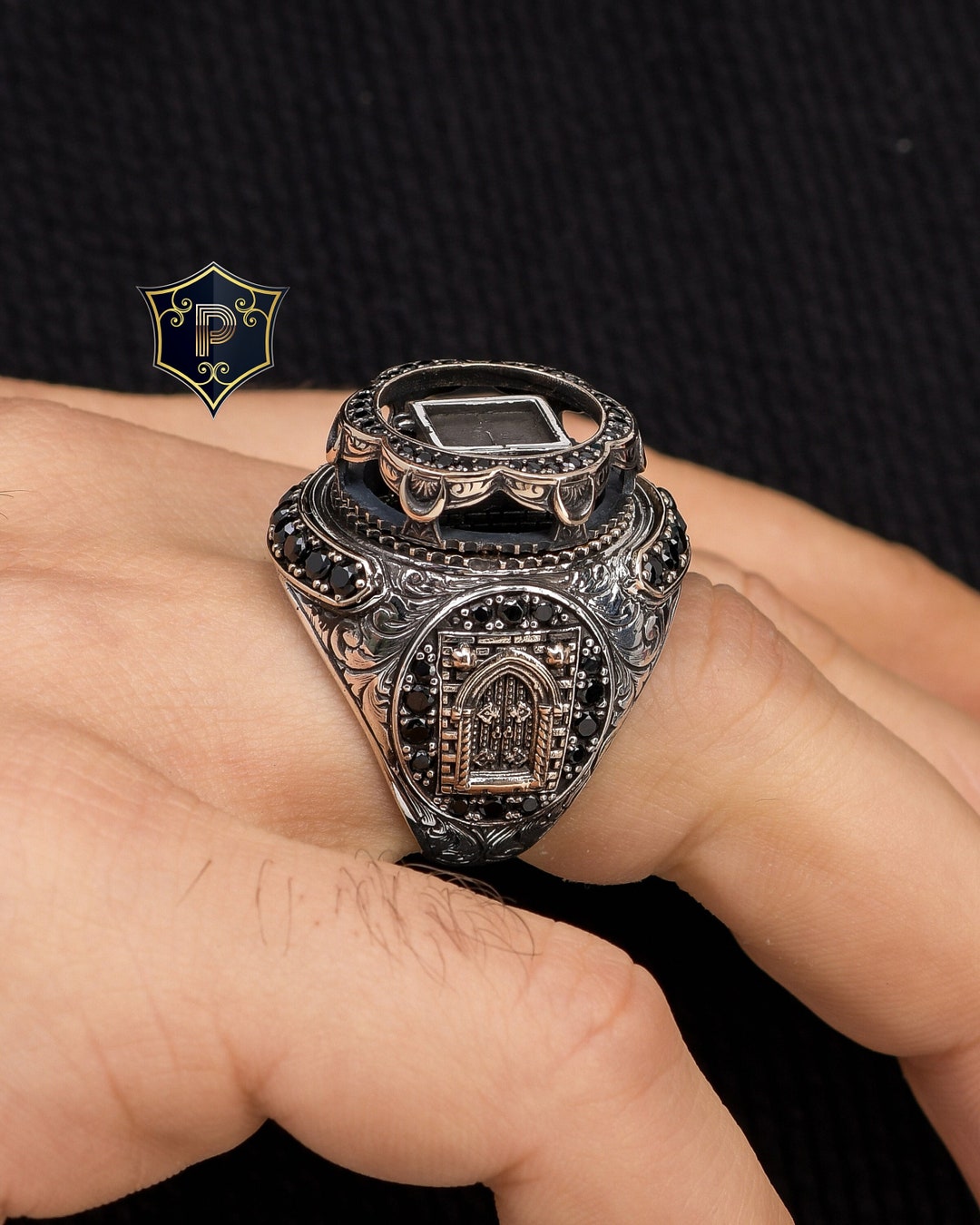 İslamic Mosque Silver Ring, 925 Sterling Silver, Ottoman Ring, Handmade ...