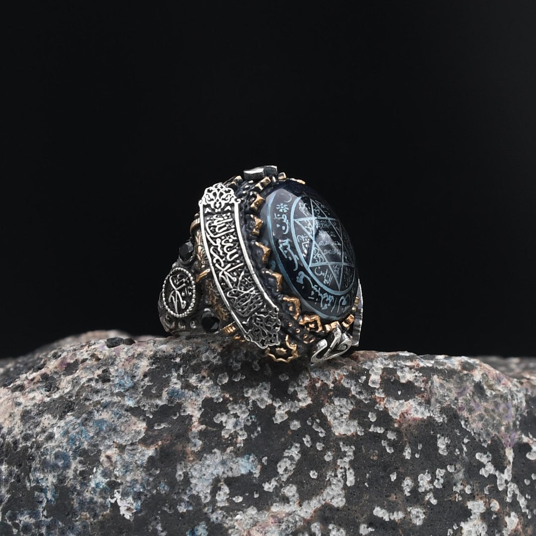 Seal of King Soloman Ring, Star of David Ring, 925 Sterling Silver ...