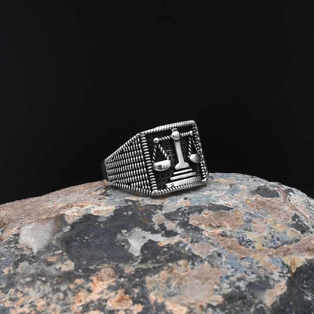 Libra Mens Ring, 925 Sterling Silver Ring, Zodiac Ring, Stylish Rings ...