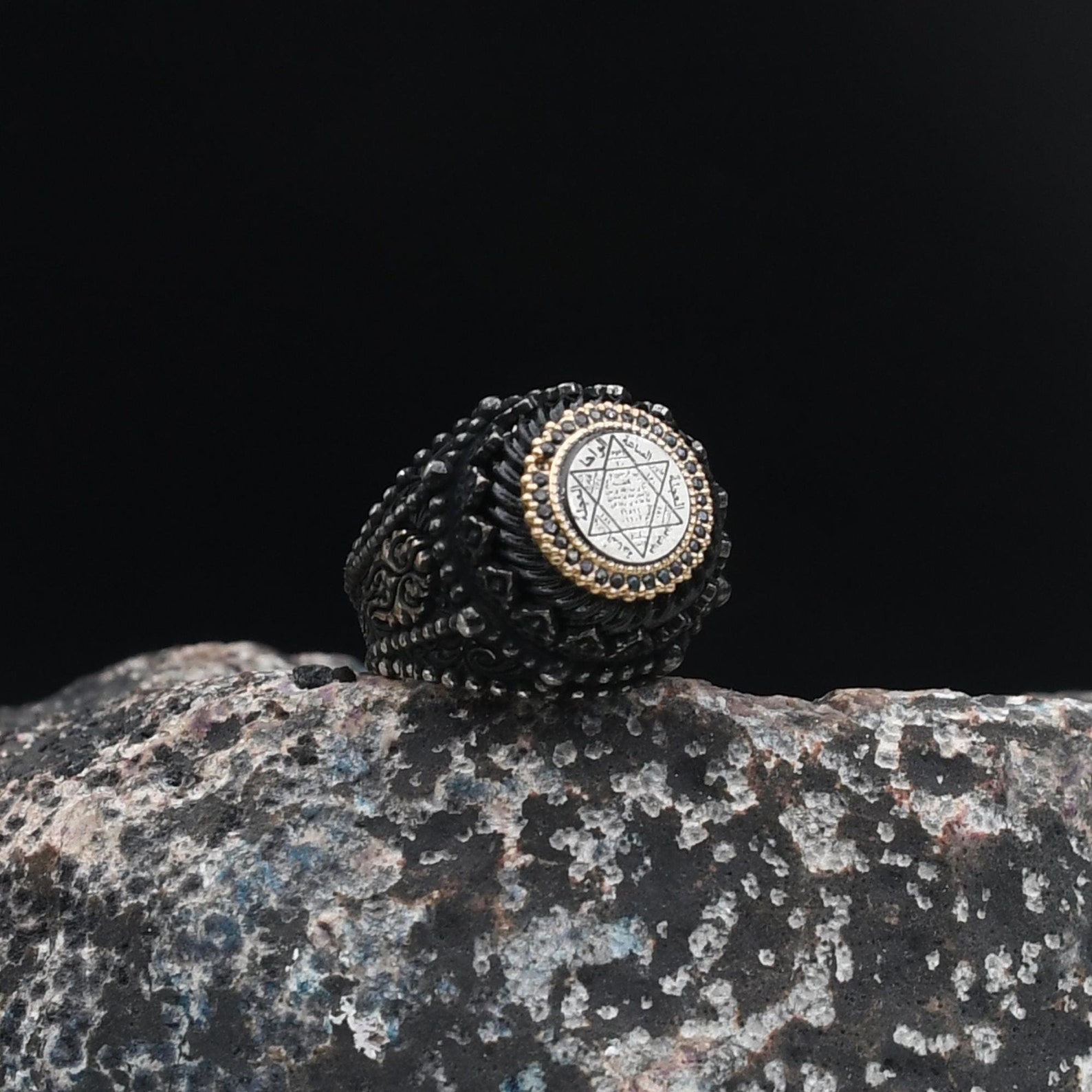 Star of David Ring, Seal of King Soloman Ring, 925 Sterling Silver Ring ...