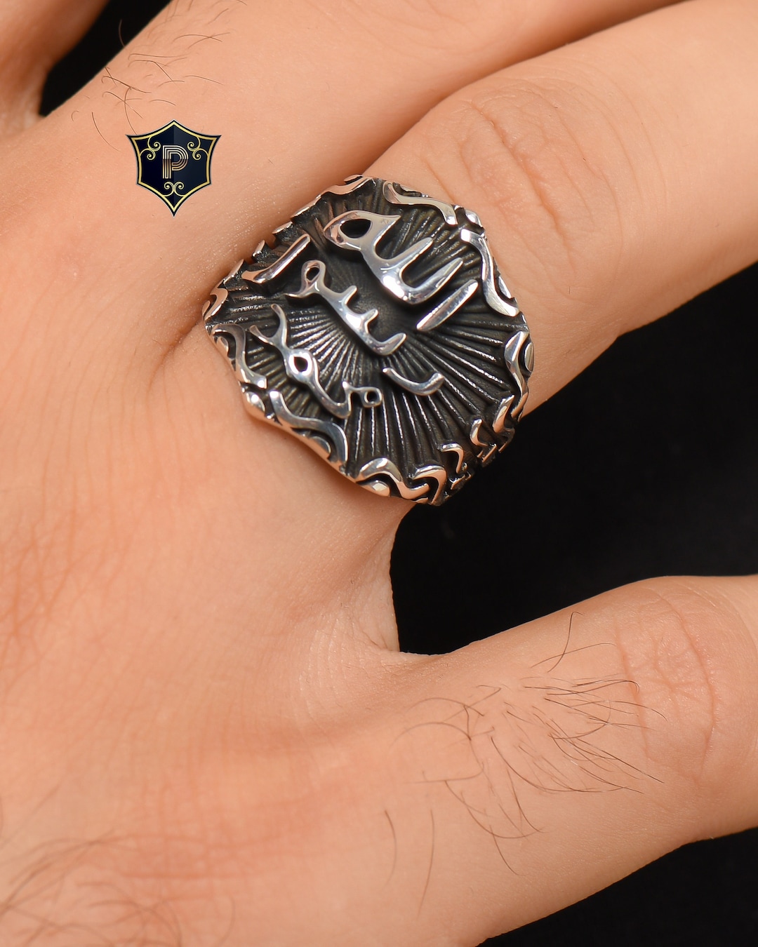 Seal of Prophet Muhammad Ring, 925 Sterling Silver, İslamic Silver Ring ...