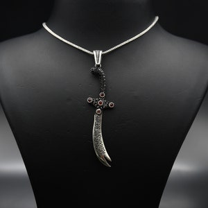 Sword Design, Zulfiqar Necklace, 925 Sterling Silver Necklace, Zulfiqar ...
