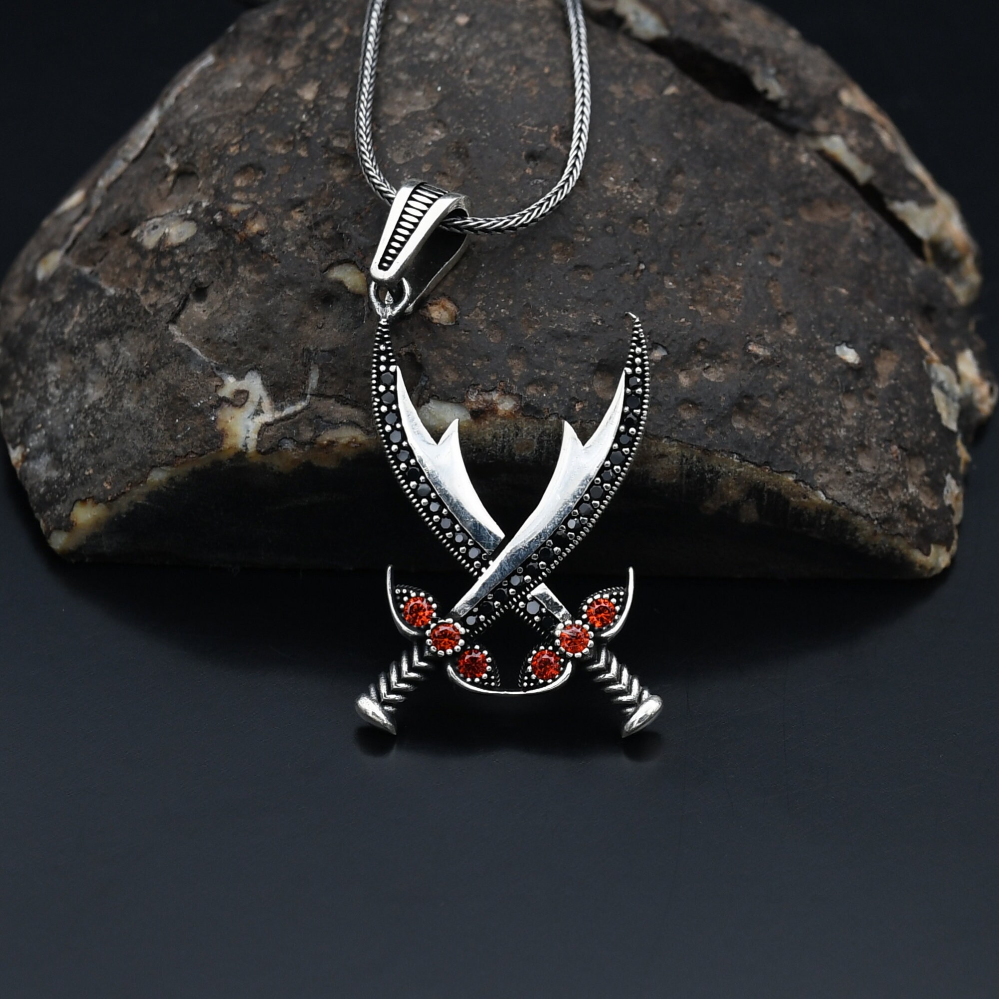 Ali Zulfiqar Sword Necklace, Zulfiqar Necklace, 925 Sterling Silver ...