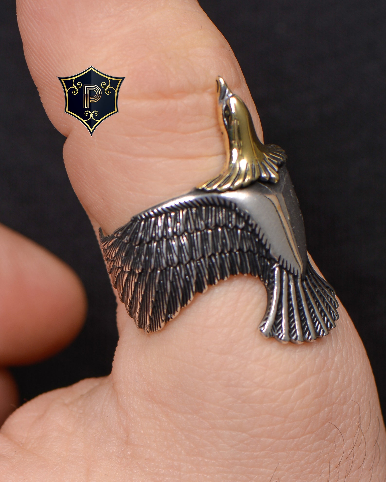 Archer Thumb Ring, 925k Sterling Silver Ring, Thumb Ring, Mens Handmade ...
