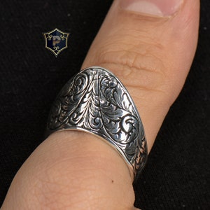 Modern Thumb Men Ring, Archer Thumb Ring, Mens Handmade Ring, 925 ...